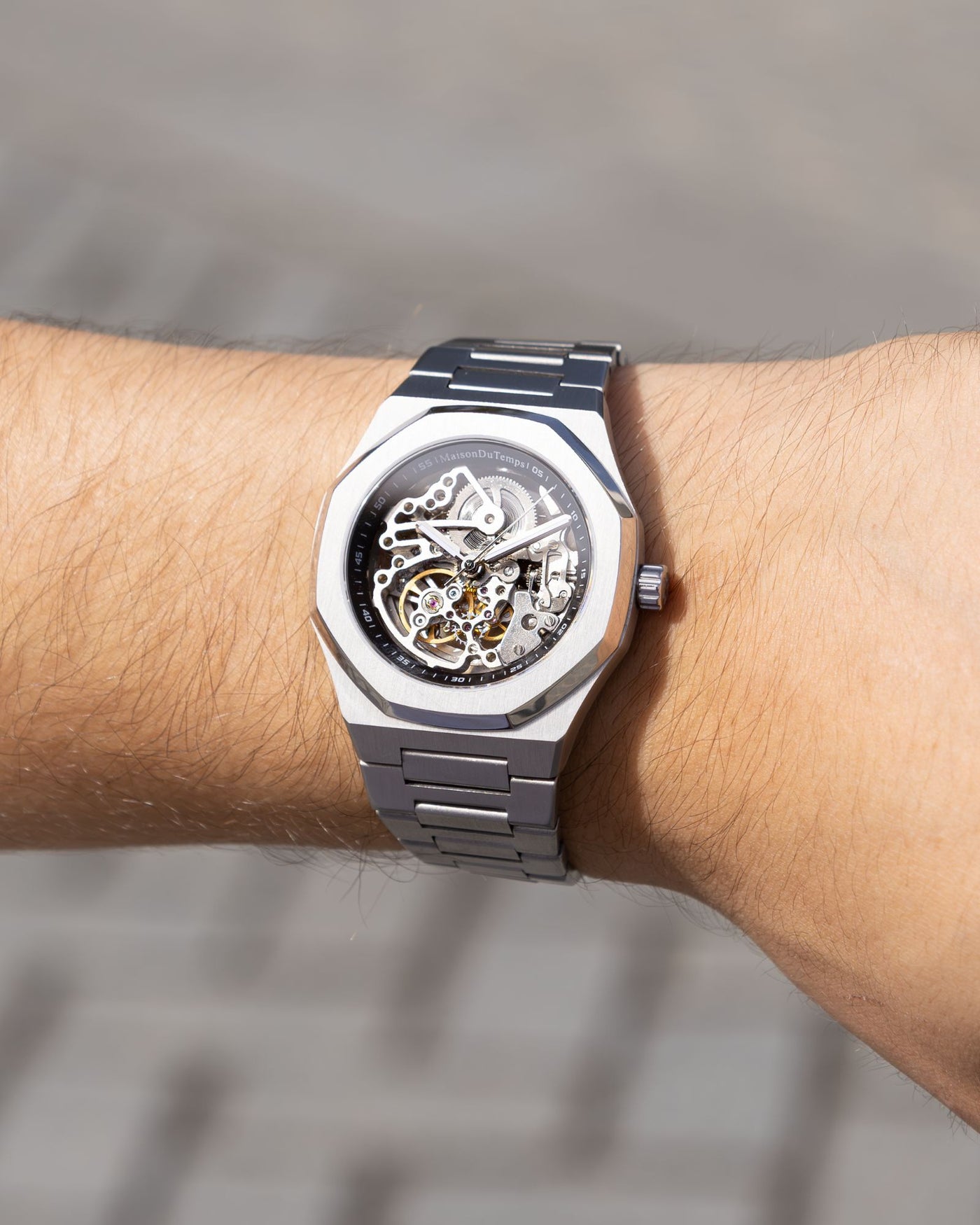 Montre Homme MTBeta Skeleton Automatique Seagull avec Bracelet acier